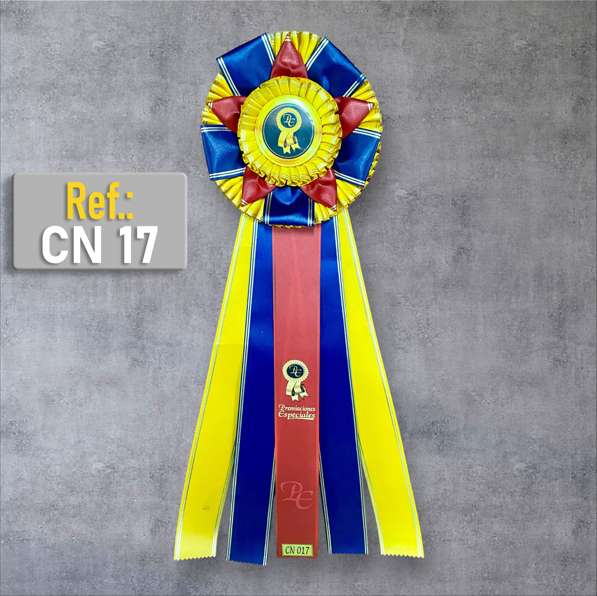 Dos Rosetas y 5 cintas Tricolor (Botón) - Premiaciones Especiales